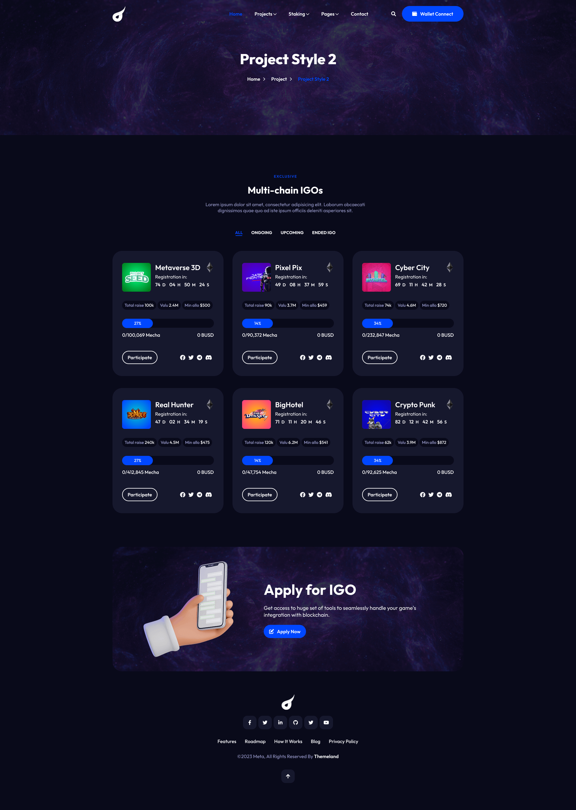 Meta - IGO Launchpad Figma Template by theme_land | ThemeForest